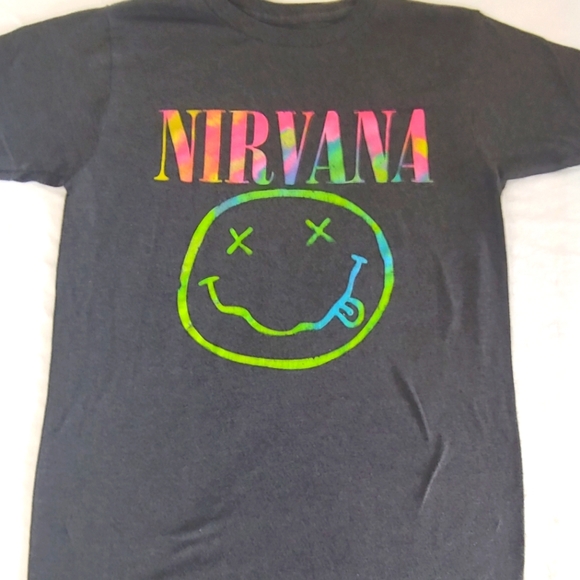 NIRVANA | Tops | Nirvana Smiley Face In Tie Dye Colors Small 3 | Poshmark